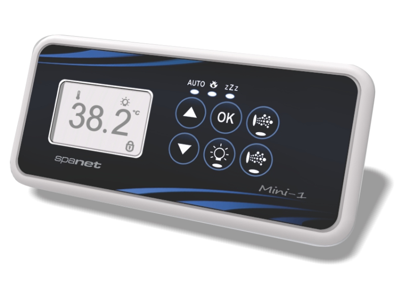 SV Mini 2 (15A/25A) Control, Touchpad & (1.5/ 2.0/ 3.0kW) Heater Package - SpaNET