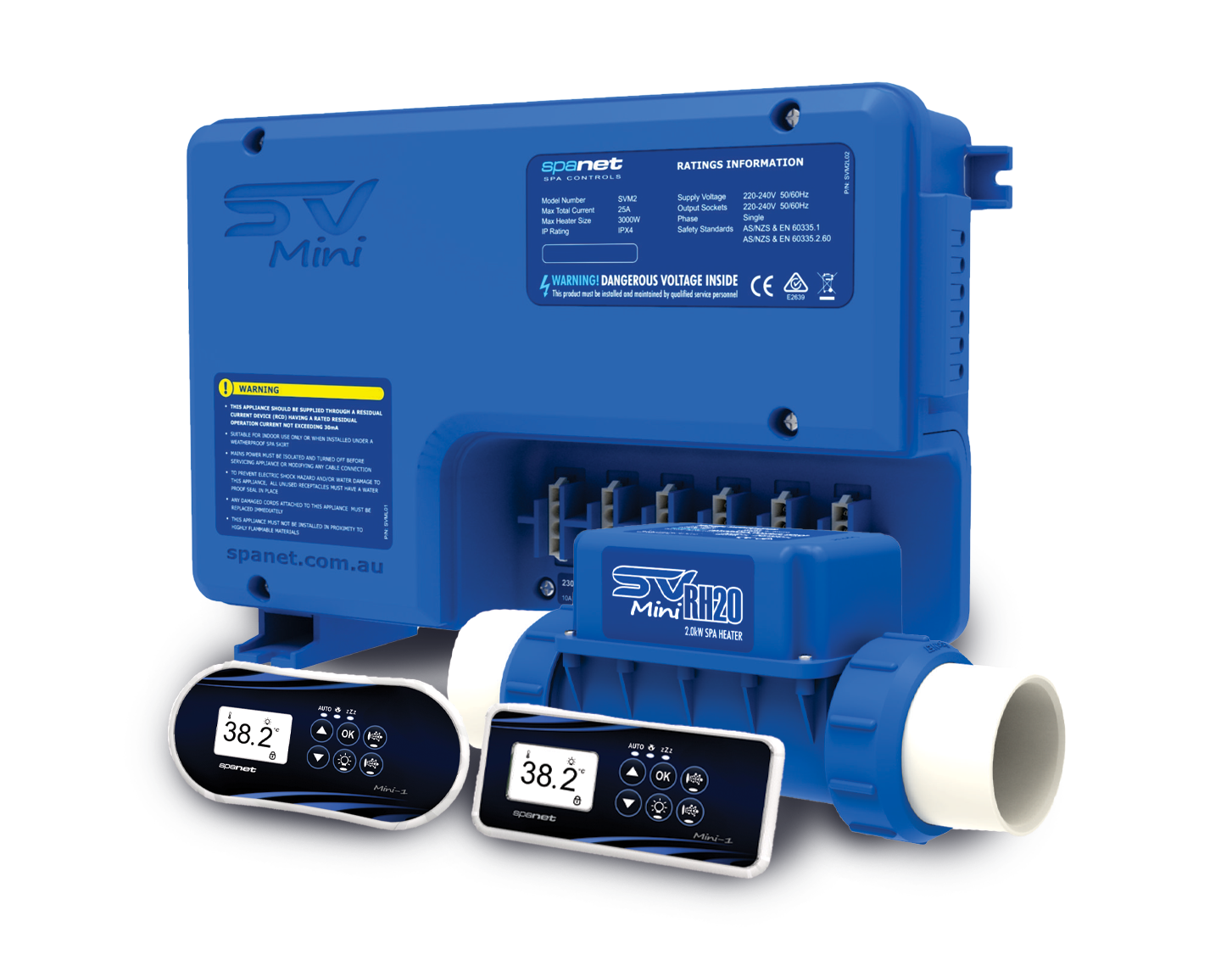 SV Mini 1 Spa Control Package (1.5/ 2.0/ 3.0kW) - SpaNET